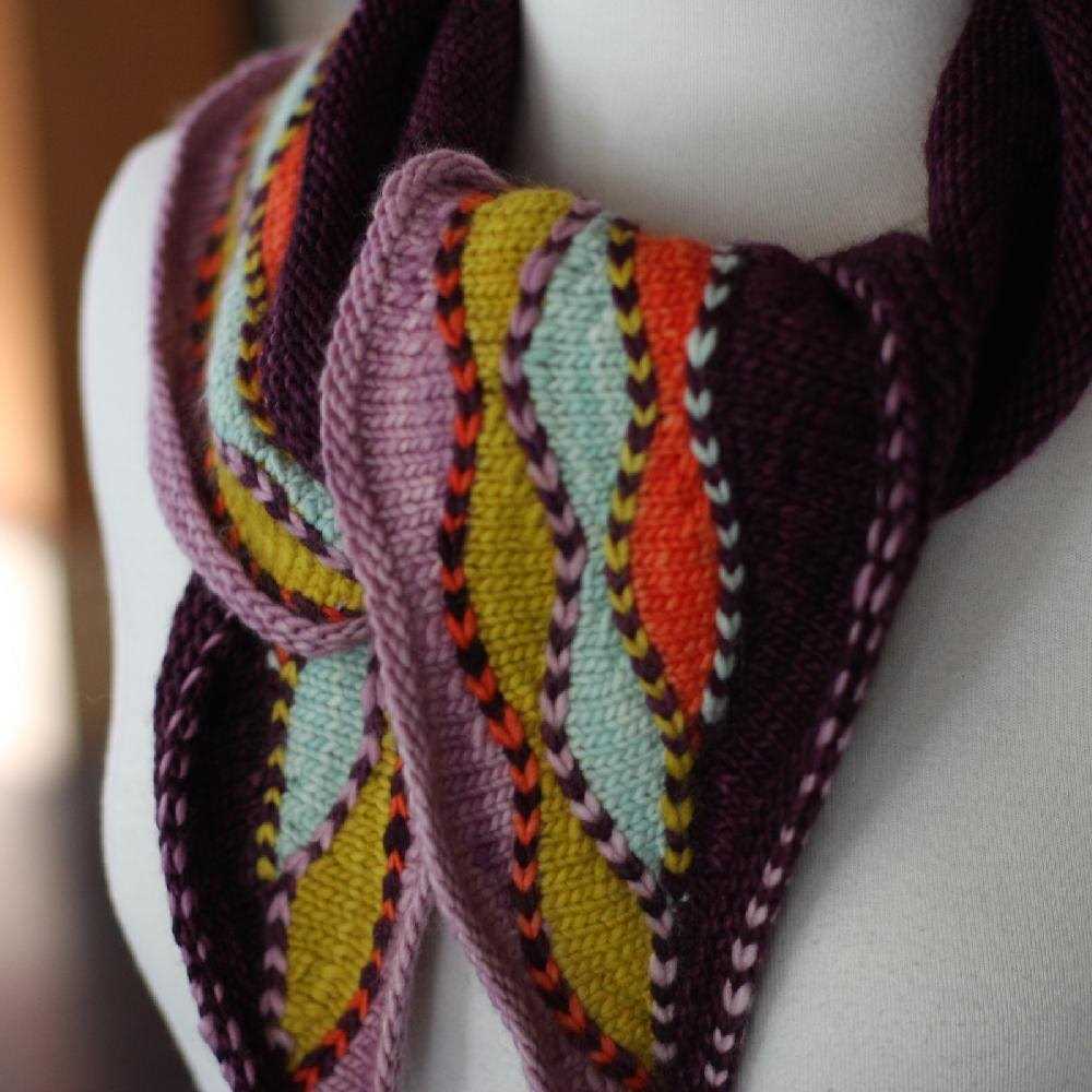 Spiraling warmth: Creative scarf pattern using circular knitting needles