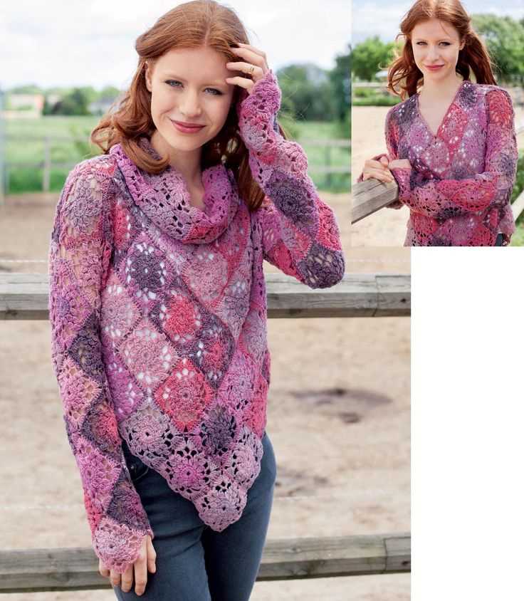 Stylish square jumper knitting pattern