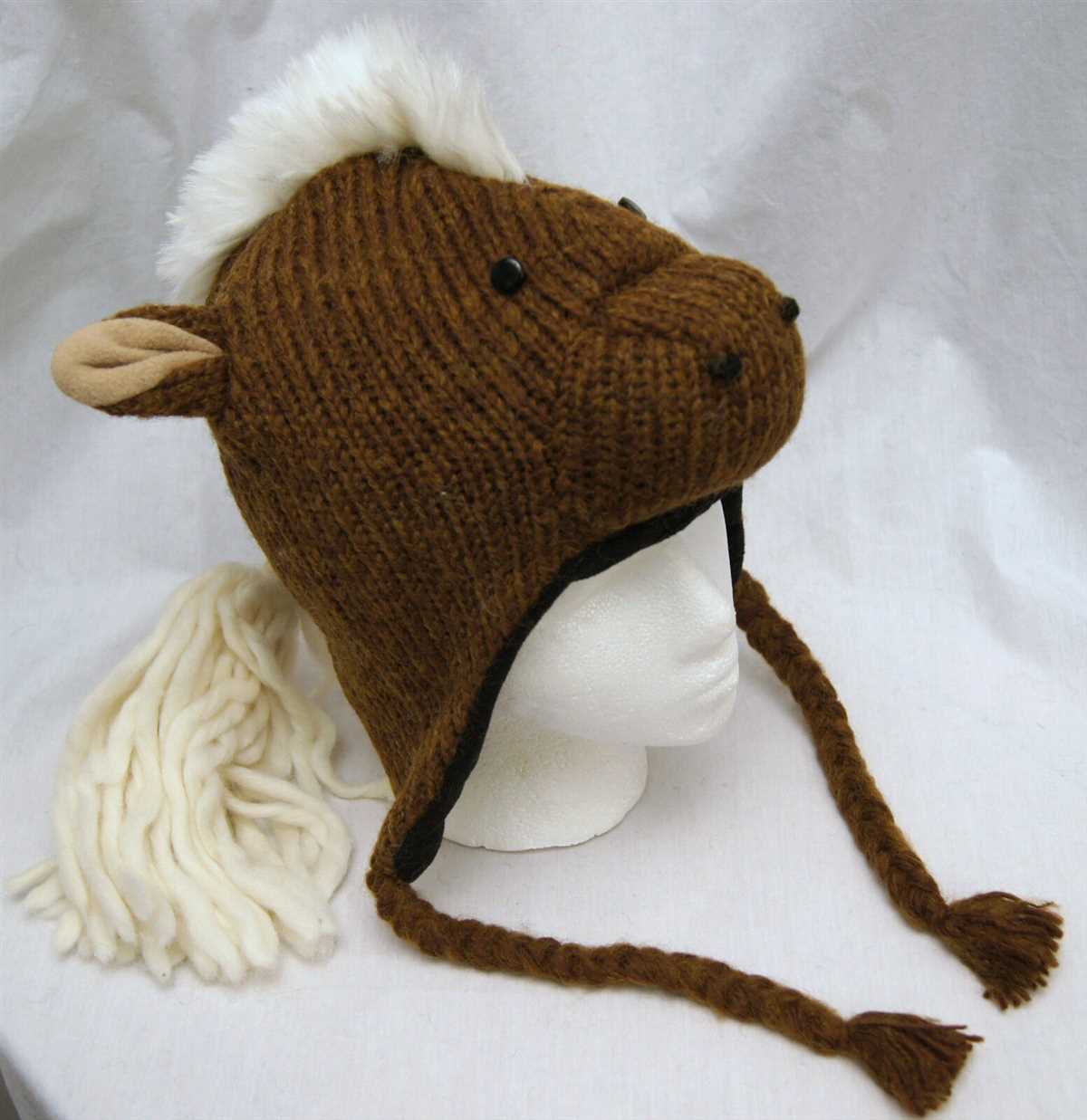 Free knitting pattern for a horse hat