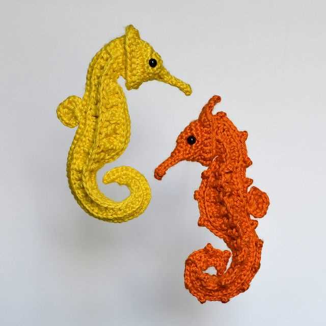 Easy and Free Knitted Seahorse Pattern to Create