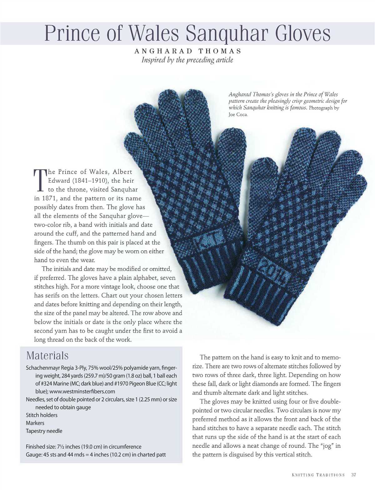 Easy Knitting Pattern for Two-Needle Gloves
