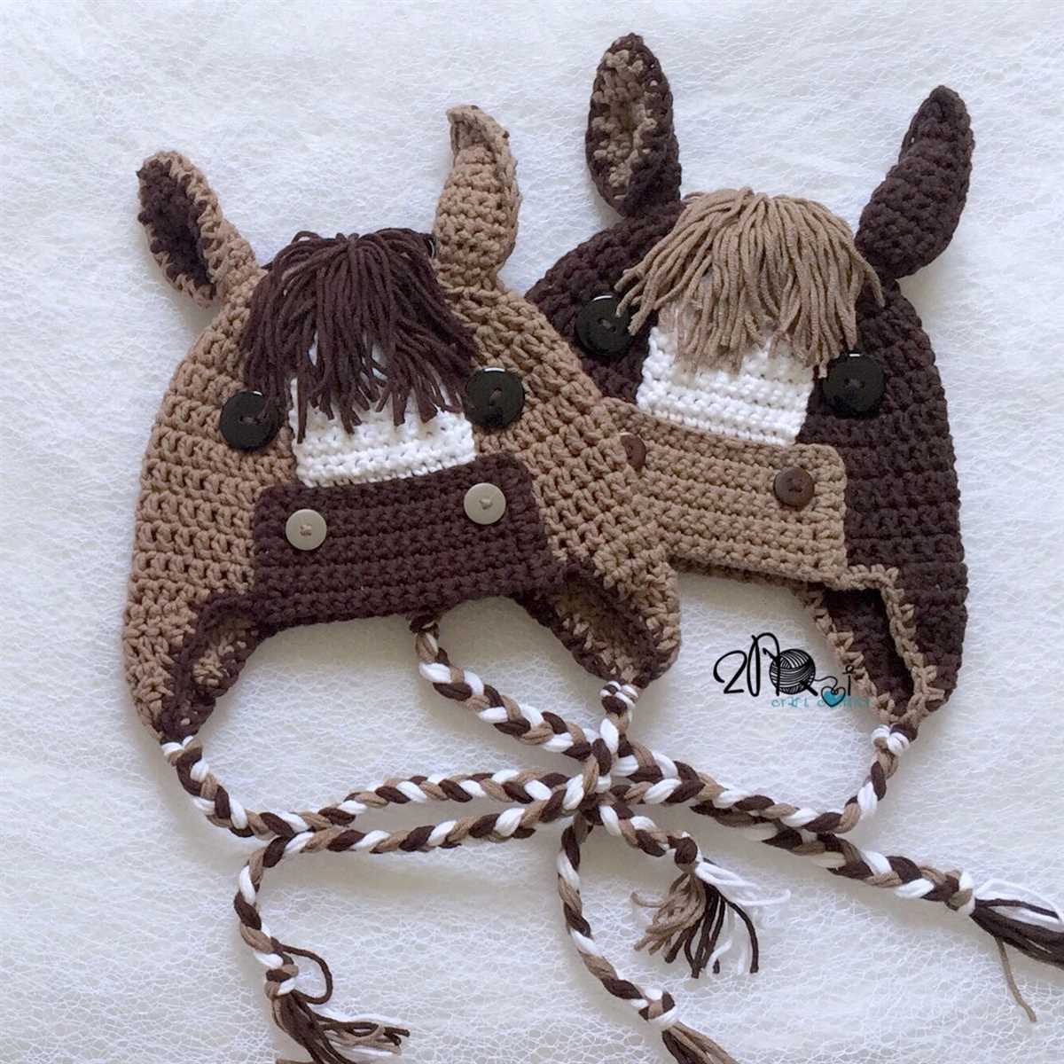 Free knitting pattern for a horse hat