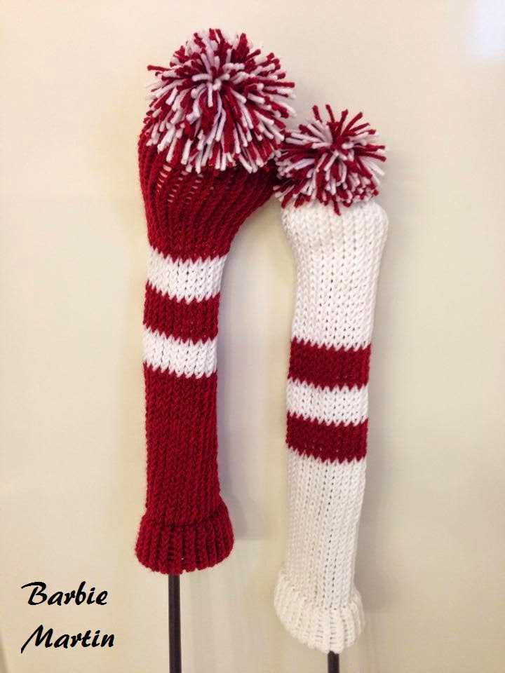 Free pattern for knitted golf club covers
